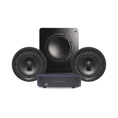 KIT Amplificador VSSL A1X | 2 Bocinas de Techo TruAudio PP8 | Subwoofer ...