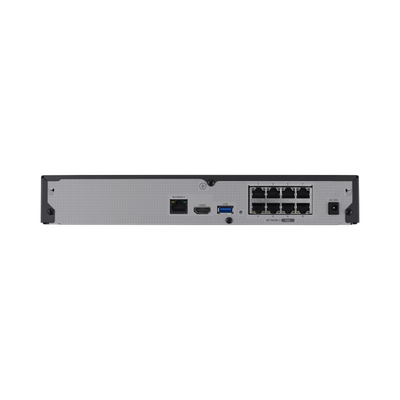 NVR 8 Megapíxel / 8 canales / H.265 / P2P Wisenet / 8 puertos PoE – Inprocesa Mexico