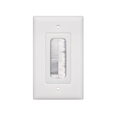 Placa de Pared Pasa cable, Tipo Cepillo, de 1 Puerto, Con Cerdas ...